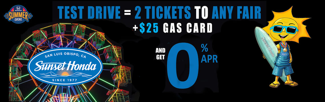 Sunset Honda | $25 Gas Card with Test Drive* | Sunset Honda